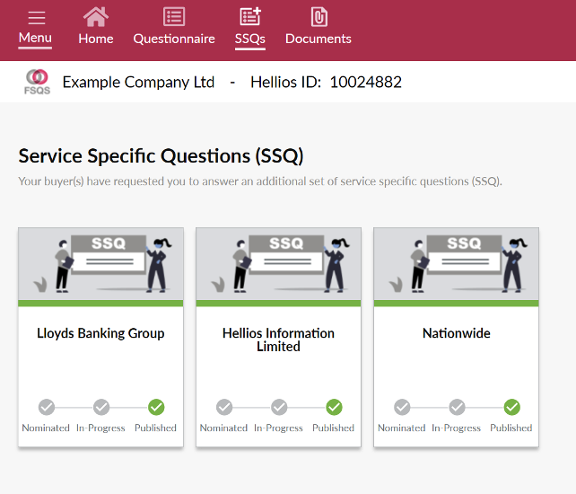 Hellios: SSQ Supplier Help & Support